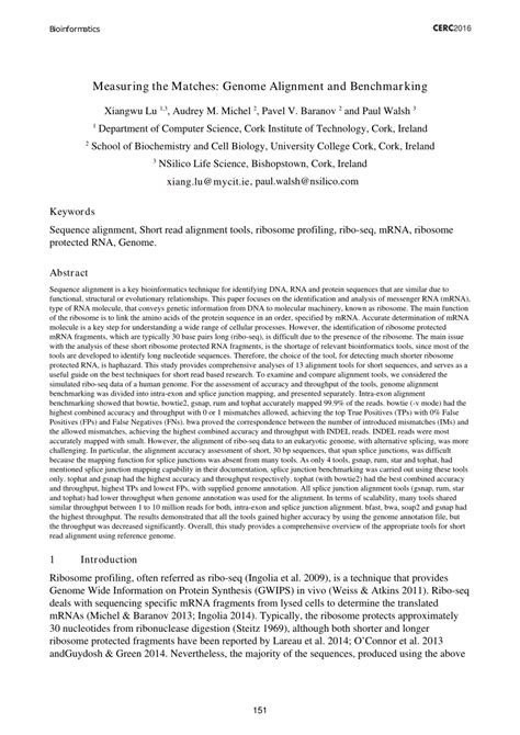 Pdf Measuring The Matches Genome Alignment And Benchmarking
