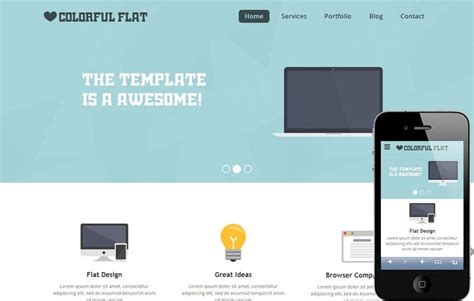 Flat Single Page Responsive Web Template
