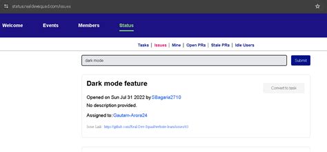 Update Query Params On The Issues Tab Url Based On Query String · Issue 971 · Real Dev Squad