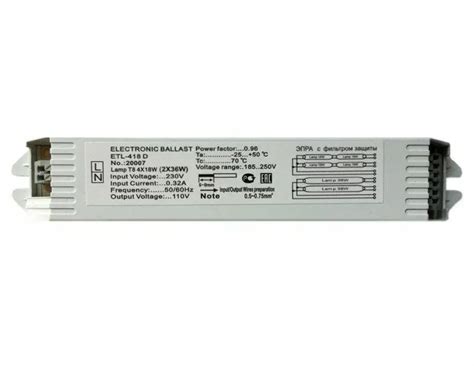 ЭПРА ETL-236 T8 2X36W с фильтром защиты - купить с доставкой по РФ ...
