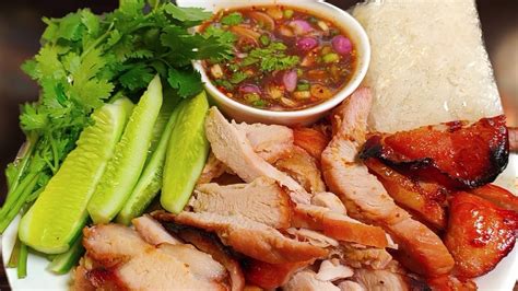 คอหมูย่างน้ำจิ้มแจ่ว ทำเองได้ง่ายนิดเดียว ข้าวกล่อง กับข้าว เมนูบ้านๆอาหารง่ายๆ คอหมูย่าง