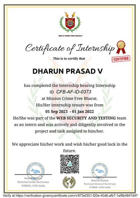 dharun prasad v on linkedin internship security digitalforensics cyberawareness ngoindia