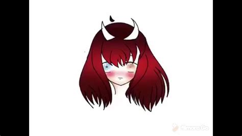 رسم انمي بشعر احمر ️ ️ Youtube