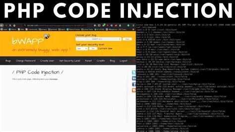 System Hacking Php Code Injection Youtube