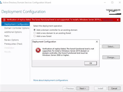 Active Directory Installation Failed With Verification Of Replica Failed The Forest Functional