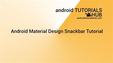 Android Material Design Snackbar Tutorial Youtube