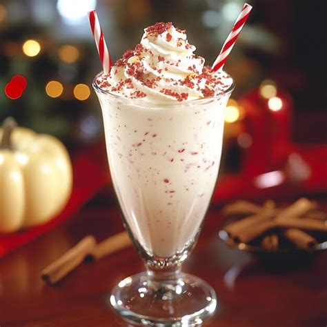 Holiday Themed Milkshake Premium Ai Generated Image