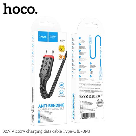Cáp Sạc Nhanh Hoco X59 Type C 3m Hocoborofone Vn