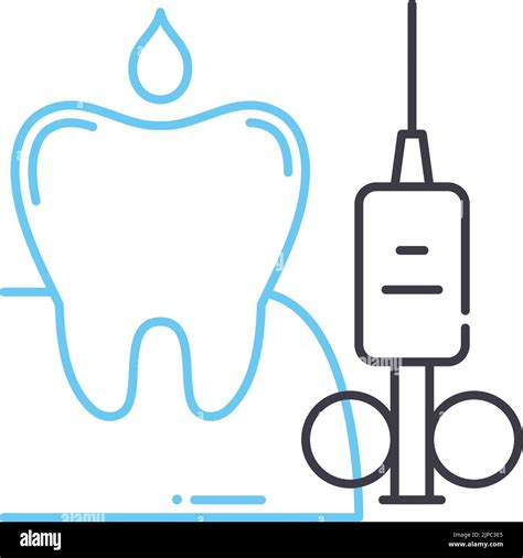 Injection Line Icon Outline Symbol Vector Illustration Concept Sign