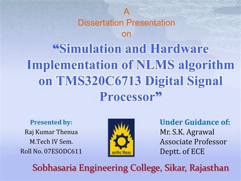 Simulation And Hardware Implementation Of Adaptive Algorithms On Tms320