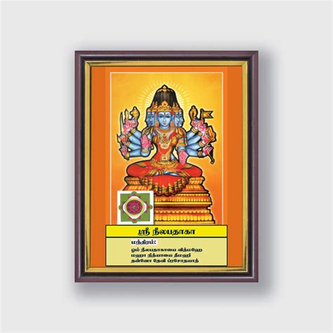 Sri Nilapataka Thithi Devathai Energized Powerful Photo Frame 6x8