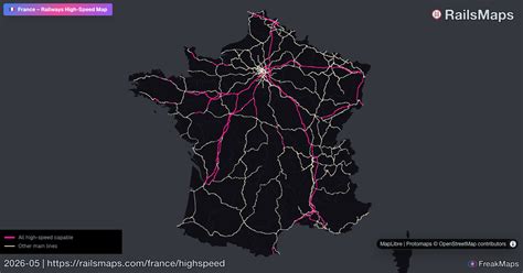 France High Speed Rail Map — Hsr Lines And Fast Train Corridors Railsmaps