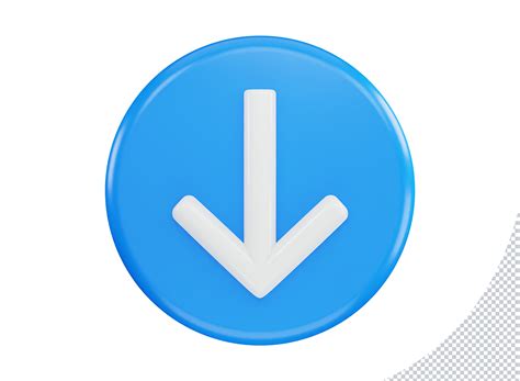 Down Arrow Icon With 3d Vector Icon Graphic By Crop3dbusiness