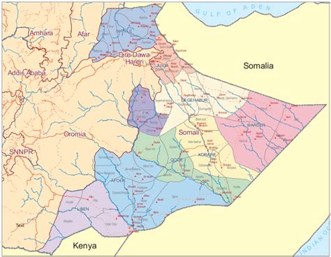 Map Of Somali Region Ethiopia · Soluap