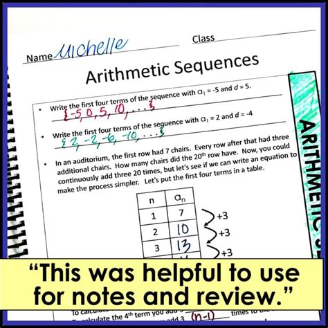 Arithmetic Sequences Guided Notes Explicit And Recursive Formulas With Practice