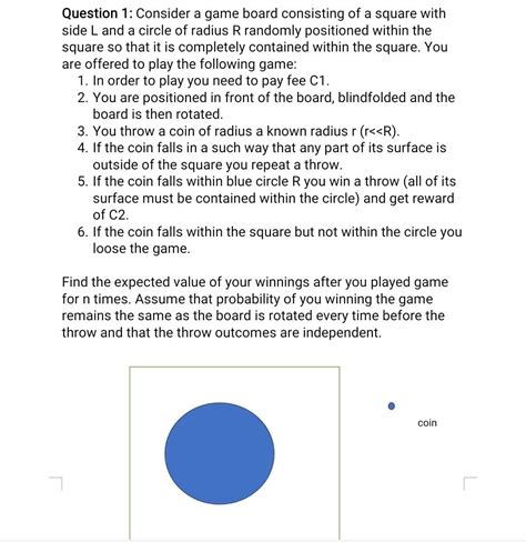 Solved Side L And A Circle Of Radius R Randomly Positioned Chegg Com