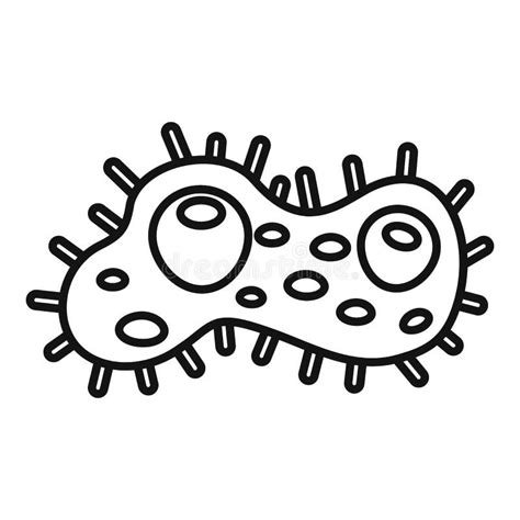 Germ Pictogram Contourstijl Vector Illustratie Illustration Of
