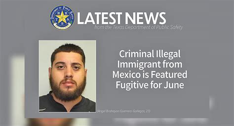Criminal Illegal Immigrant From Mexico Is Featured Fugitive For June