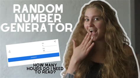 Random Number Generator Decides How Many Hours I Read For Reading Vlog Youtube