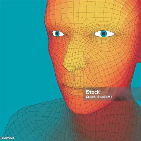 3 차원 격자에서 사람의 머리입니다 인간의 머리 모델을 연결합니다 인간의 다각형 머리입니다 얼굴 검색입니다 인간의 머리의 보기입니다 3d 형상 얼굴 디자인입니다 3d 다각형