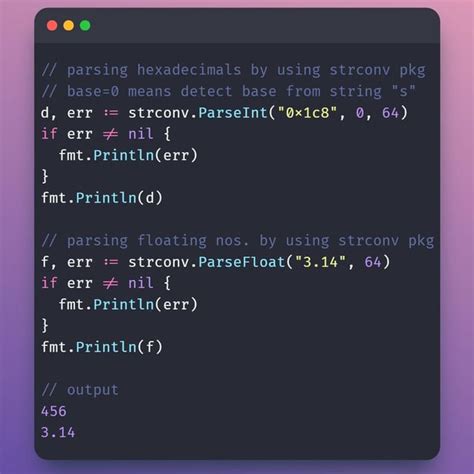 Parsing Hexadecimals And Floating Numbers Rlearngolang