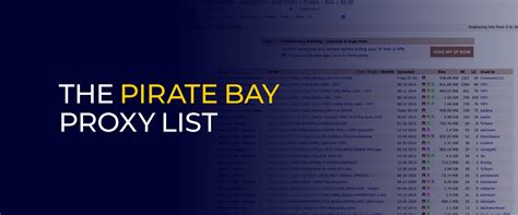 Список прокси серверов Pirate Bay 2025 — доступ к Tpb с рабочими ссылками