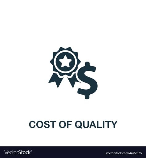 Cost Of Quality Icon Monochrome Simple Product Vector Image