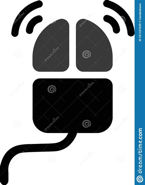 The Drawing Of A Clicked Black Computer Mouse A Hardware Input Device Used By Hand