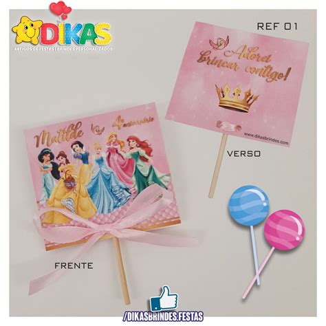 Chupa Personalizado Princesas Disney Dikasbrindes