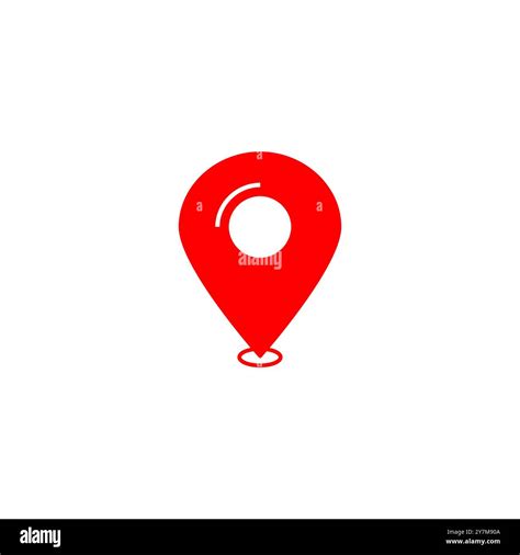 Map Pin Location Mark Point Icon Vector Illustration Gps Navigation Address Red Sign Symbol