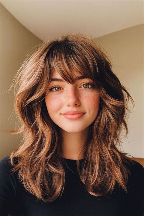 25 Stunning Medium Length Hairstyles With Bangs For 2024 Medium