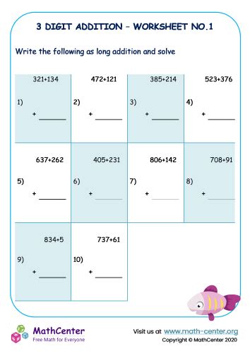 64 Single Digit Addition Questions With No Regrouping A Worksheets Library
