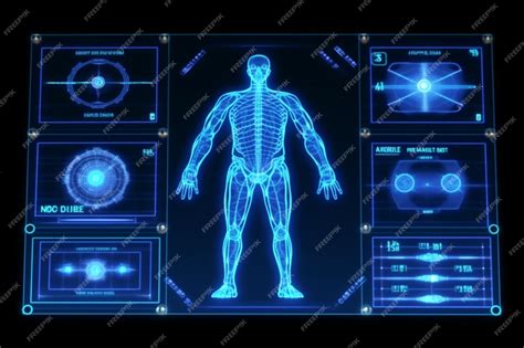 Premium Ai Image 3d Rendering Of Human Body X Ray On Black Background