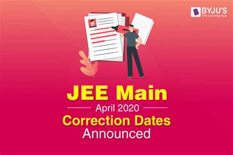 JEE Main April 2020 Application Form Correction Dates Announced Check Details Here