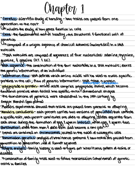 Genetics Ch Notes Chapter Genetics Scientific Study Of Heredity How Traits Are