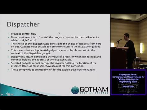 Conference Talks Talk Jumping The Fence Comparison And Improvements