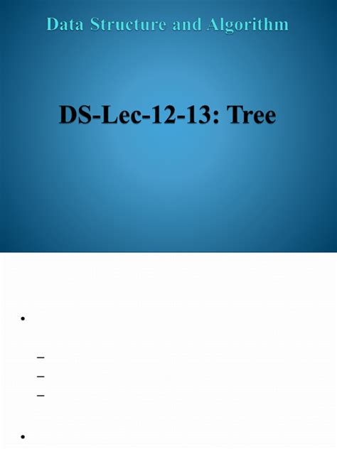 Lecture 13 And 14 Binary Tree Pdf Algorithms And Data Structures Computer Programming