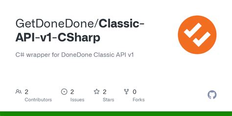 Github Getdonedoneclassic Api V1 Csharp C Wrapper For Donedone