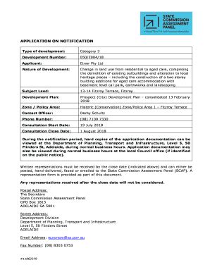Fillable Online Application On Notification DPTI Fax Email Print PdfFiller