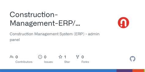 GitHub Construction Management ERP Dashboard Construction Management System ERP Admin Panel