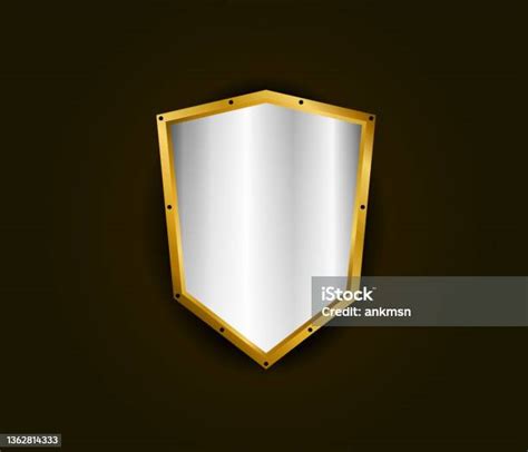금속 사실적 쉴드 벡터 일러스트레이션 실버 골드 로얄 디자인 보안 및 안전 기호 템플릿 0명에 대한 스톡 벡터 아트 및 기타 이미지 0명 강철 금속 Istock