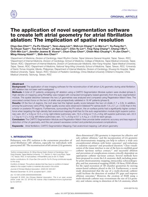 Pdf The Application Of Novel Segmentation Software To Create Left