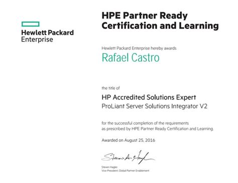 Rafael Castro Hp Ase Certificate Ppt