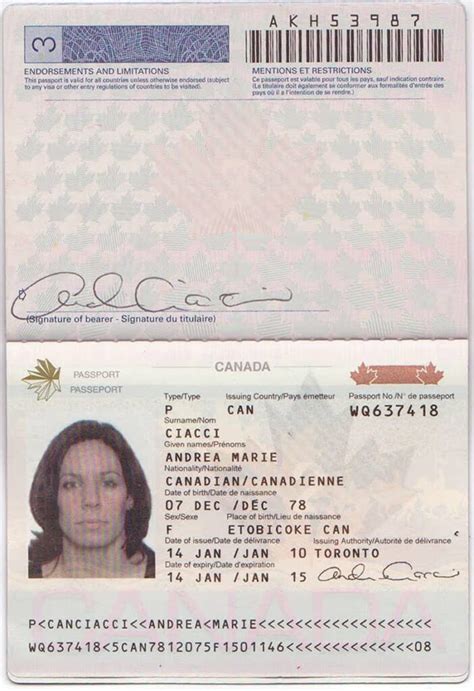 Canada Passport Template In Psd Format Fully Editable