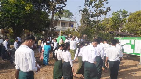 လှိုင်းဘွဲမြို့နယ်တွင် ၂၀၂၄ ခုနှစ် တက္ကသိုလ်ဝင်တန်းစာမေးပွဲ ကျောင်းသား သူများ စတင်ဖြေဆို