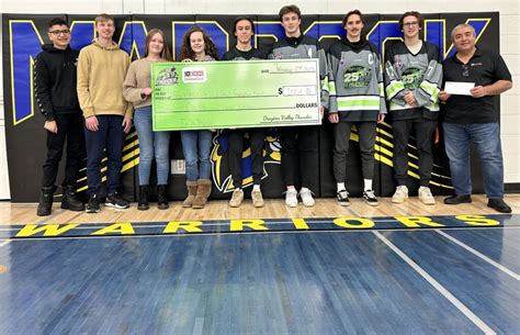 Thunder And Mr Mikes Present Cheque To Frank Maddock Graduation Fund From Tip A Thunder Night