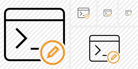 Command Prompt Edit Icon Outline Duo Professional Stock Icon And Free