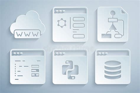 Set Python Programming Language Flowchart Software Server Data Web