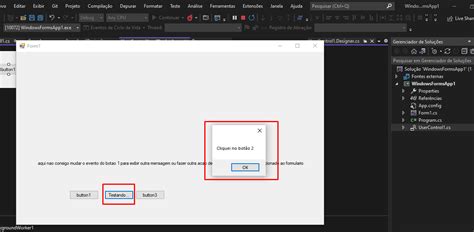 Como manipular botões no user control Windows Forms com C Menus outros formulários e