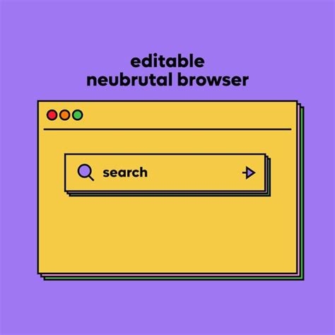 웹사이트용 편집 가능한 중립 검색 창 3d Ui 요소 프리미엄 벡터